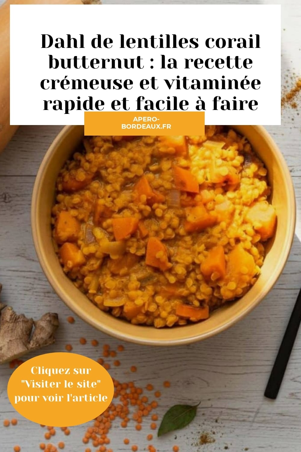 Dahl de lentilles corail butternut : la recette crémeuse et vitaminée ...
